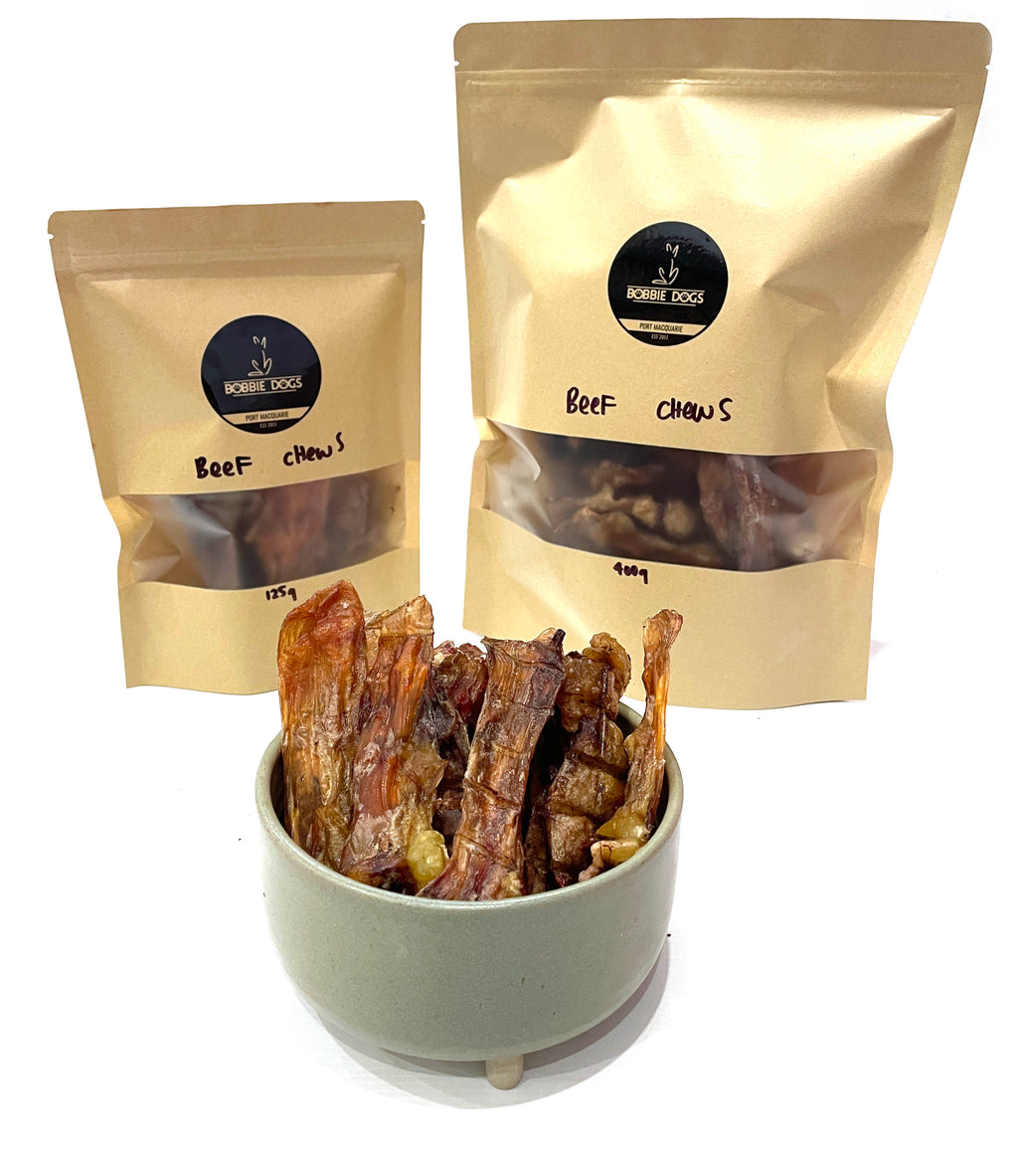 Beef Tendon Chews Dog Treats | Bobbie Dogs
